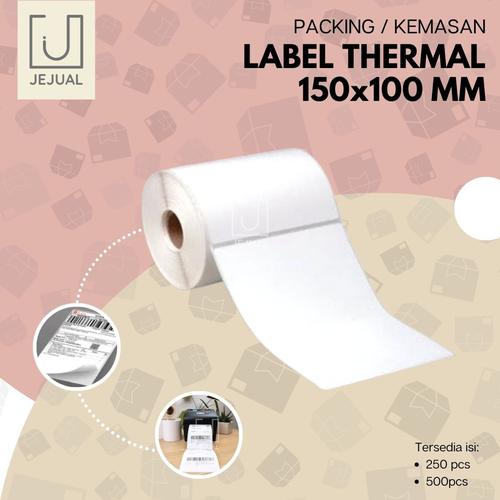 Promo STICKER RESI A6 150x100 mm Label Thermal Kertas Stiker Barcode ...