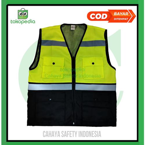 Jual Rompi Safety Proyek Kombinasi Hijau Hitam 4 Kantong - Jakarta ...