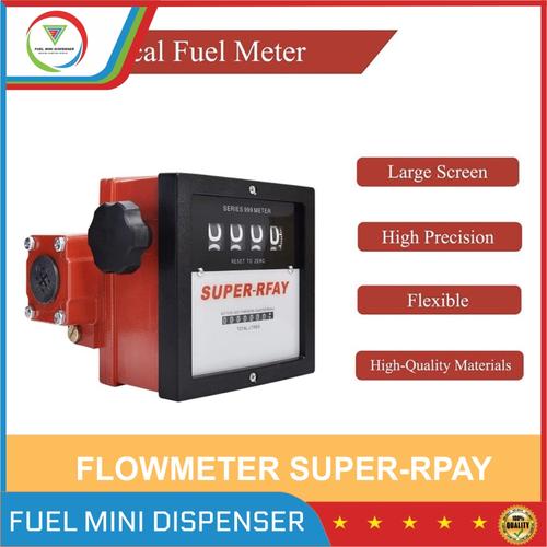 Jual SUPER-RFAY Flowmeter 4 Digit Meteran Solar Bensin Flow Meter ...