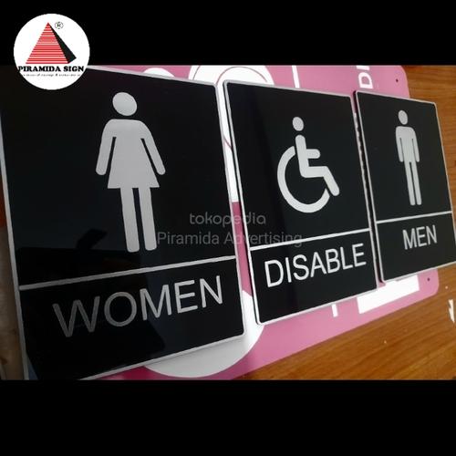 Jual akrilik sign board gambar tanda toilet men women restroom disable ...