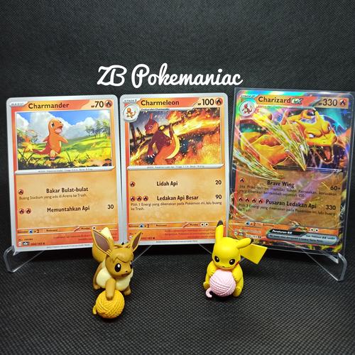 Jual Charmander, Charmeleon, Charizard Ex Pokemon 151 Indonesia sv2a ...