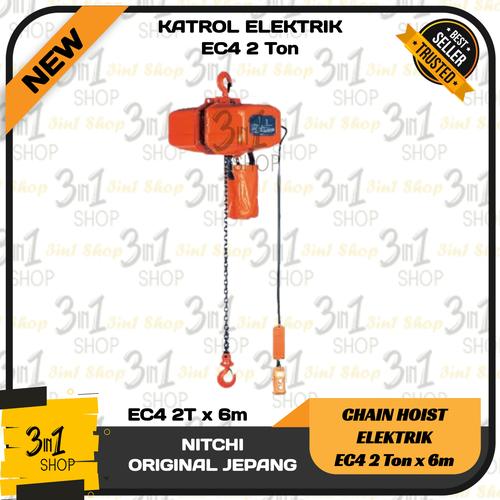 Jual Nitchi Elektrik Chain Hoist EC4 2 Ton x 6m Ori Japan Standart Duty ...