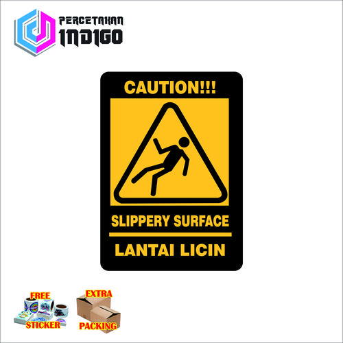 Jual plat alumunium rambu caution lantai licin type 2 - 30x40 - Kab ...