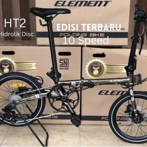 Jual Sepeda Lipat Element Troy X 10 Speed Termurah - Black Blue - Kota ...