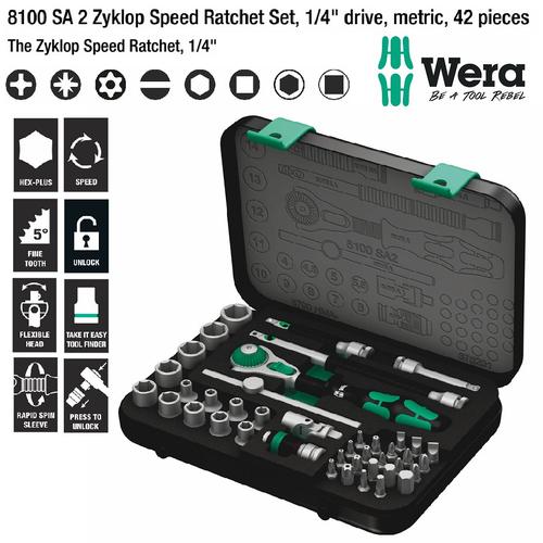 Jual Tool Kit Wera 05003533001 Zyklop Speed Ratchet Set 1/4" Drive ...