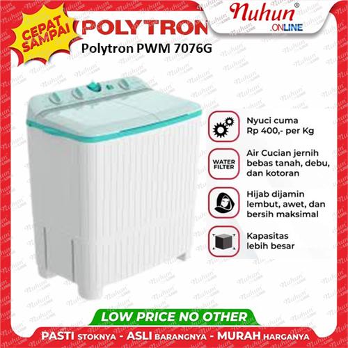 Jual MESIN CUCI 2 TABUNG POLYTRON 7 KG TWIN TUB PWM-7076 - Kab. Cianjur ...