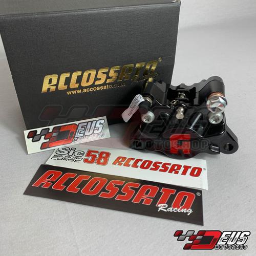 Jual Kaliper Accossato 2 Piston Casting Black Red Logo / Caliper 2P P2 ...