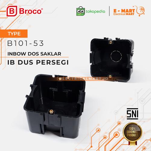 Jual BROCO IB DUS PERSEGI Inbowdos Saklar Inbow Doos Dos Hitam Kotak ...