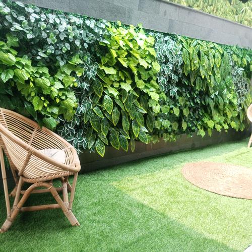 Jual fertikal garden sintetis ukuran 1X1 meter taman indor maupun ...