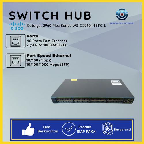 Jual Switch Hub 48 Port Cisco Catalyst 2960 Plus Series Unmanaged Siap ...