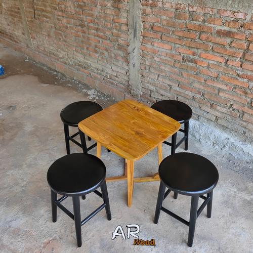 Jual Meja Santai, Meja Teras, Meja Cafe Kombinasi kursi Stool Minimalis ...