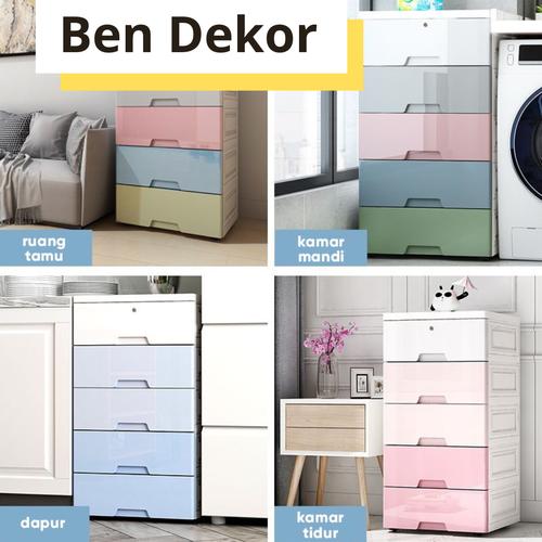 Jual LEMARI LACI KABINET TINGKAT SUSUN PLASTIK BAJU PAKAIAN BESAR RODA ...