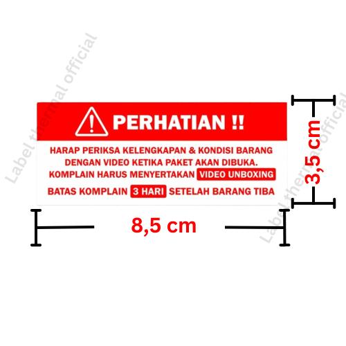 Jual STICKER UNBOXING LABEL STICKER VIDEO UNBOXING LABEL PENGIRIMAN 500 ...