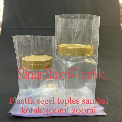 Jual Plastik Segel botol sambal / toples kotak 200ml dan 300ml - tutup ...