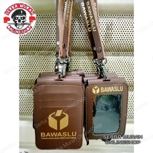 Jual ID Card Holder Tali Lanyard Name Tag Model Lipat Logo BAWASLU ...