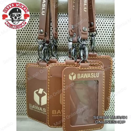 Jual ID Card Holder Tali Lanyard Name Tag Logo BAWASLU - Cokelat ...