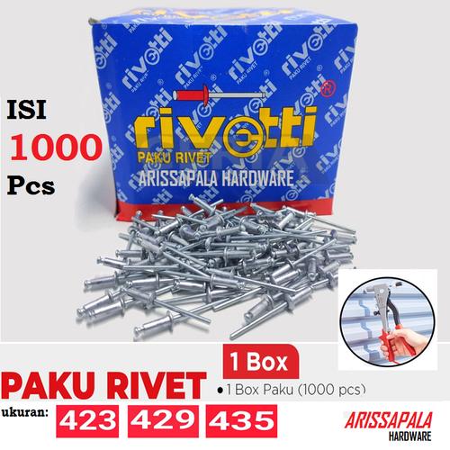 Jual Paku Rivet 1 Box isi 1000 Pcs Paku Ripet Paku Keling 3.2mm Blind ...