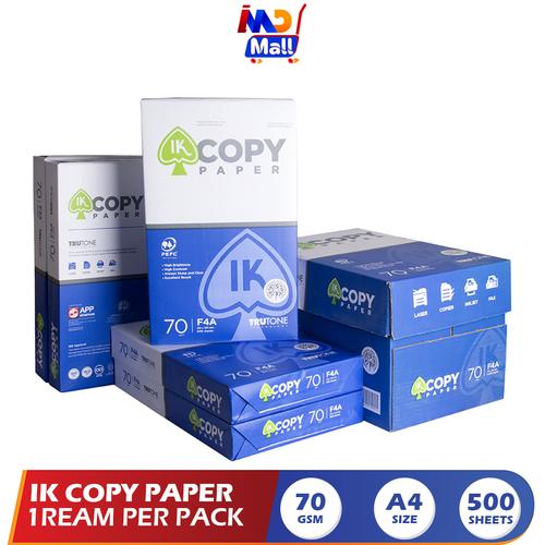 Jual kertas hvs F4 ik copy paper 70 gsm 1 Ream/Rim 500 Sheet - Kota ...
