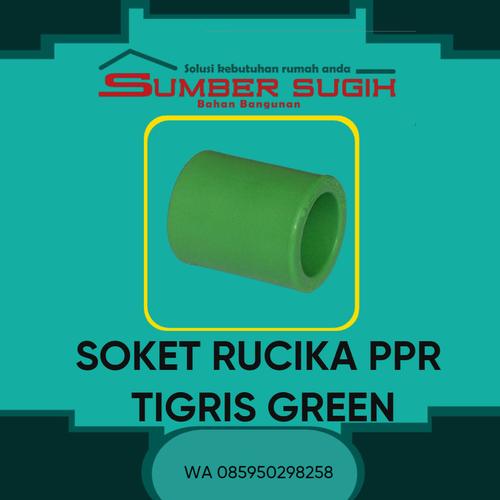 Jual Rucika Soket 6" 160 mm PPR Socket Lurus Coupler Tigris Green ...