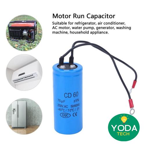 Jual Capacitor CBB/CD60 450V AC Motor Start 75UF-300UF (7210) - CD300UF ...