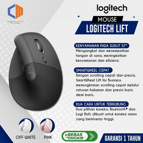 Promo Logitech LIFT Mouse Ergonomic Vertical Wireless Bluetooth Silent ...