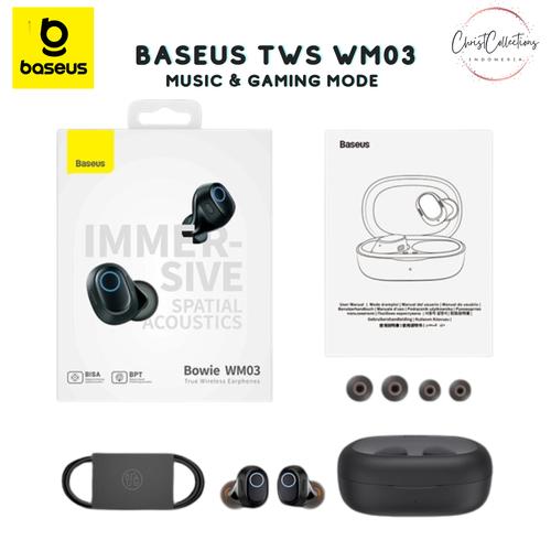 Promo BASEUS TWS GAMING BLUETOOTH HEADSET EARPHONE MINI EARBUDS WM03 ...