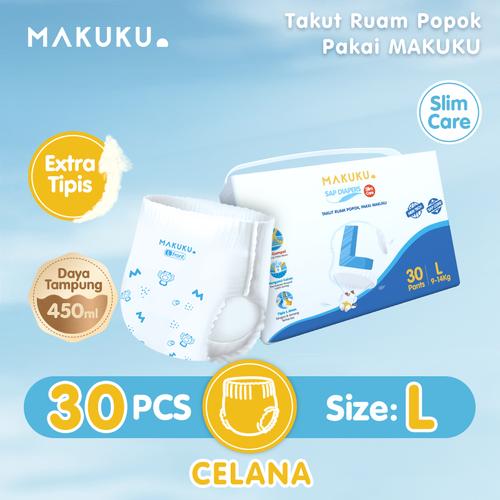 Promo MAKUKU SAP Diapers Slim Care Popok Celana Bayi Tipis - L30 - Kota ...