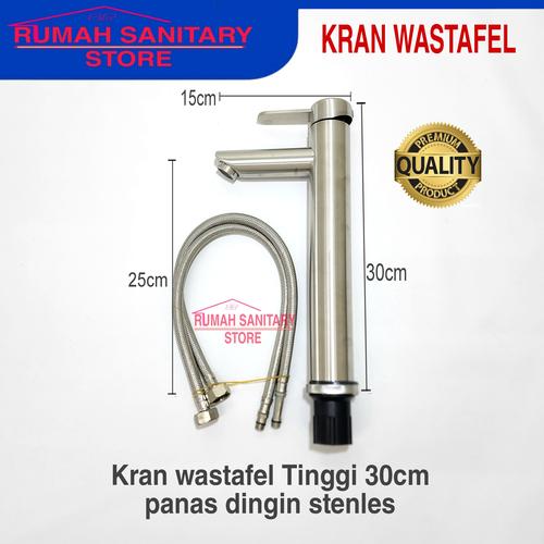 Jual Kran Wastafel 30cm 304-44 Panas Dingin Bambu keran Tinggi Steinless - Jakarta Selatan ...