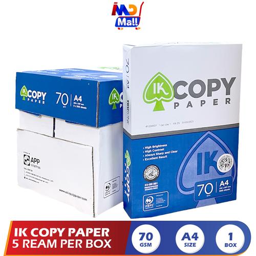 Jual IK Copy Paper HVS A4 70 Gram 1 Box - Kota Depok - IMD Mall | Tokopedia