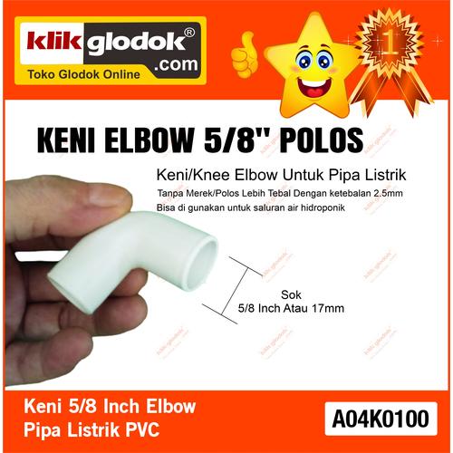 Jual Keni 5/8 Inch Elbow Pipa Listrik PVC (Pipa, L, Knie, Knee) POLOS ...