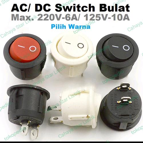 Jual Saklar Switch Bulat ON OFF 2 PIN / Saklar ON OFF 3 PIN Bulat Uk ...