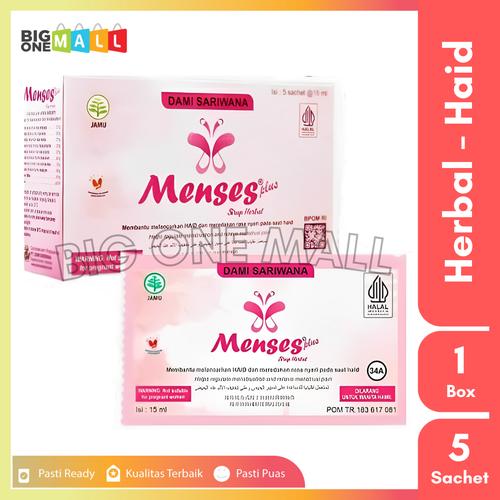 Promo Obat Herbal Menses Cair Box Isi 5 Sachet 15 ml, Pereda Nyeri Haid ...