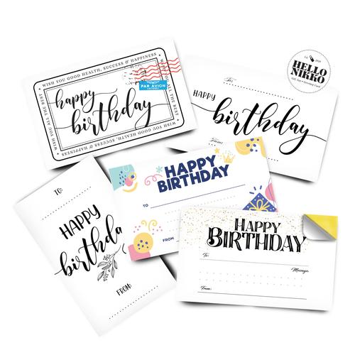 Jual Sticker gift hang tag ultah bday party Birthday Kid label kartu ...