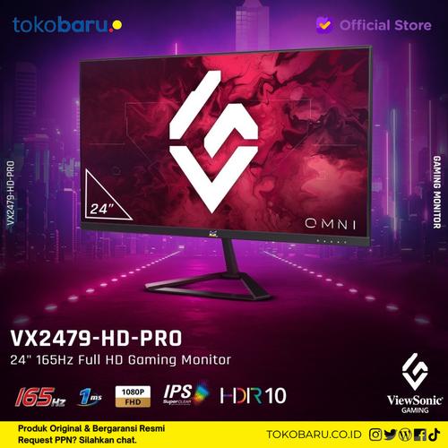 Promo Monitor Gaming ViewSonic VX2479-HD-PRO 24" FHD IPS 165Hz 1ms ...