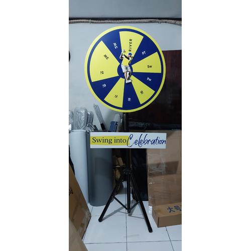 Jual Tripod Roda putar Undian / WHEEL OF FORTUNE CETAK CUSTOM TULISAN ...