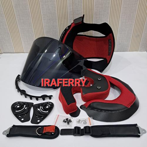 Jual busa helm kyt dj maru fulset kancing klip besi + visor venom ...