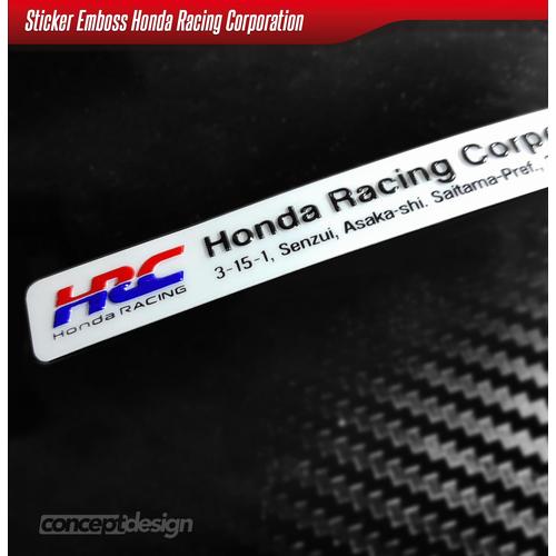 Jual Sticker Emboss Honda Racing Corporation - Hitam - Kab. Bogor ...