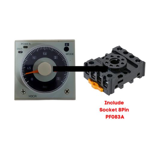 Jual Timer H3CR-A8 H3CR A8 220V AC 220VAC 1.2s 300h + Base Socket ...