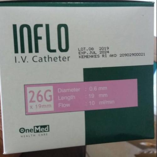 Jual INFLO 26G ONEMED- READY / Jarum infus no 26 G inflo Onemed-box ...