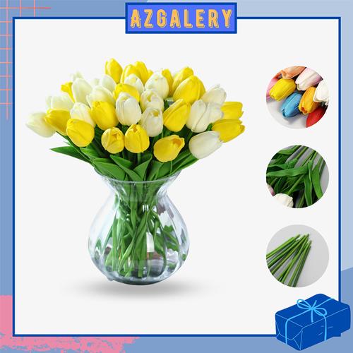 Jual Az Tanaman Hias Artificial Bunga Tulip Plastik Tangkai Ornamen ...