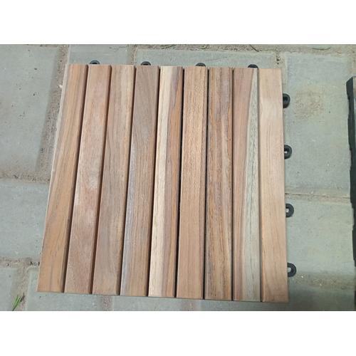 Jual Lantai Kayu Decking Tile Kayu Jati - Garden Tile Teak 30x30cm - L ...