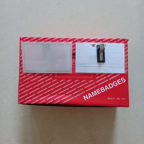 Jual [ PACK ] Name Tag Multi 101 / Tanda Nama Peserta Peniti Plastik ...