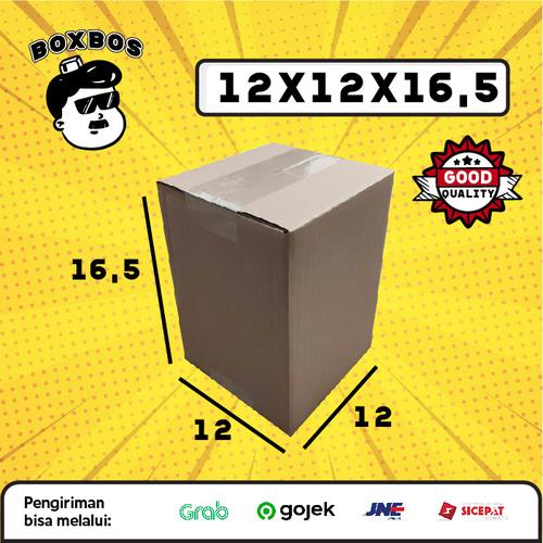 Jual KARDUS BOX uk 12x12x16,5 CM Kotak Packaging Corrugated SHEET POLOS ...