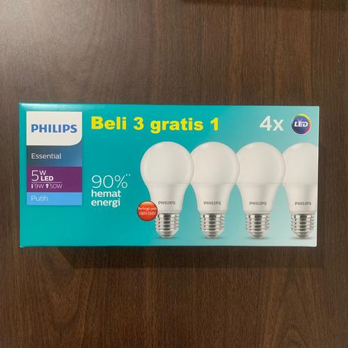 Jual Lampu Philips Essential Led Bulb Multipack 5 Watt E27 Putih - Kota ...