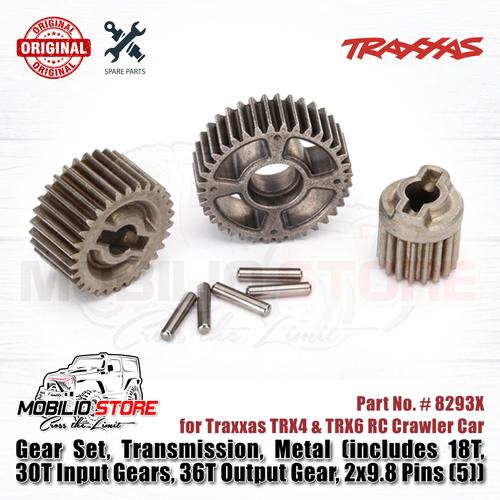 Jual Metal Gear Set Transmission 18T 30T 36T with Pin for TRX4 TRX6 ...