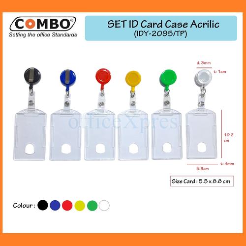 Jual Set Gantungan Id Card / ID Card Acrilic + Yoyo Solid / Tempat Id ...