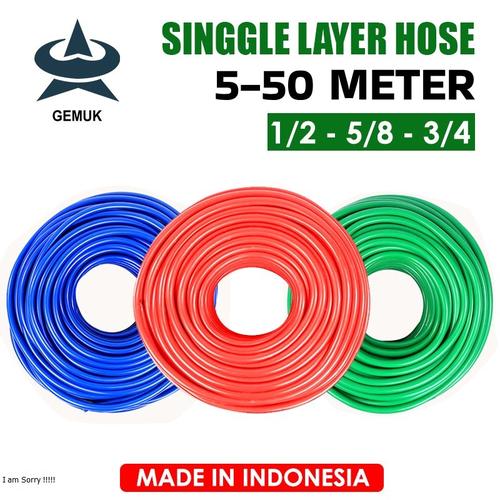 Jual Selang Air Elastis 1/2 5/8 3/4 5-50 Meter / Single Layer Hose - 1/2 INCH, 10 Meter ...