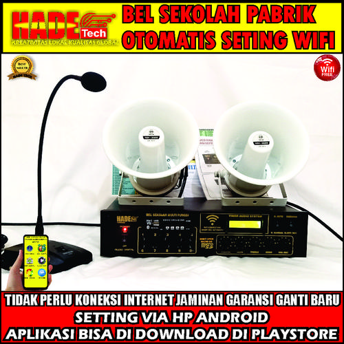Promo Bel Sekolah Otomatis Seting Via Android Wifi 2 Speaker Mic Podium ...
