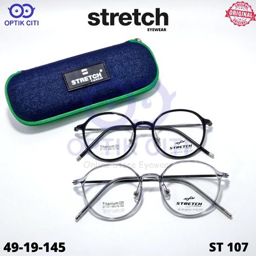 Promo Frame Kacamata Pria Wanita Stretch ST 107 Titanium Ringan Original - Transparan - Jakarta ...