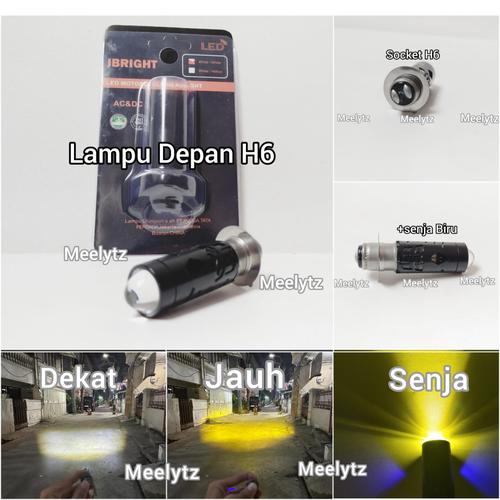 Jual IBRIGHT - Lampu Depan H6 LED Laser high low senja biru 20watt ...